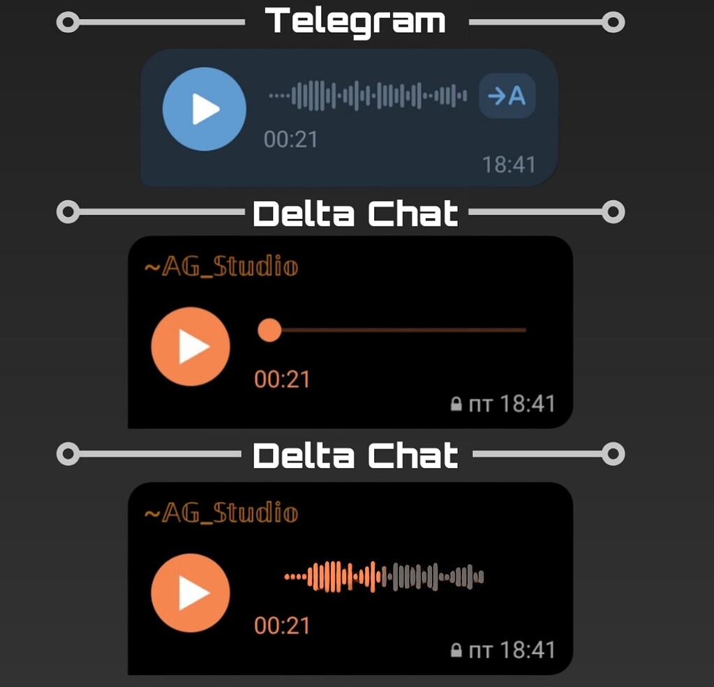 Audio attachment design - Feature Proposal - Delta.Chat