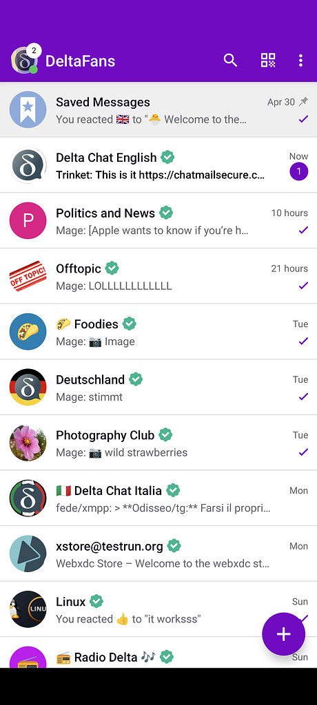 DeltaFans anonymous community - Delta.Chat